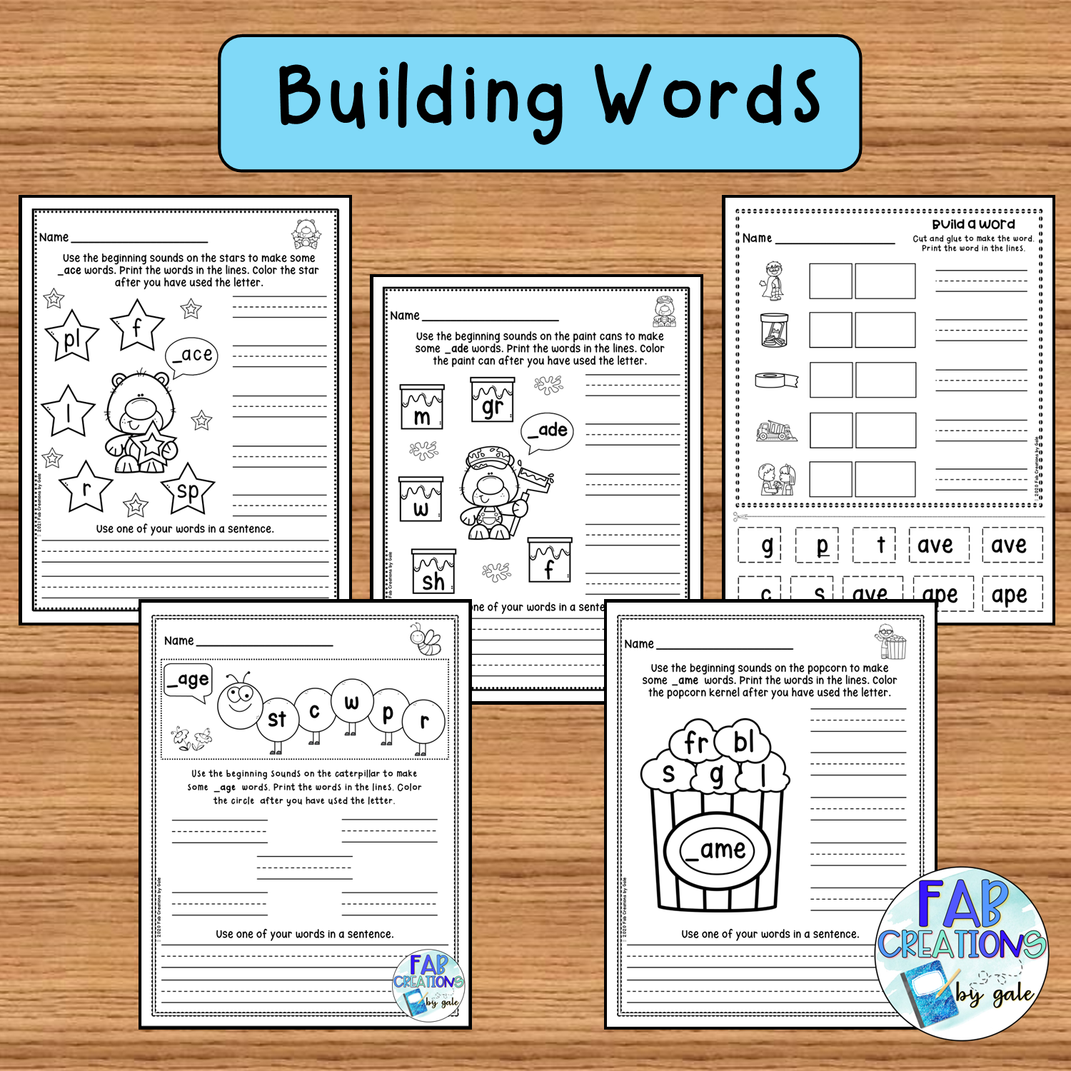 Long A CVCe Word Family Word Work | Made By Teachers