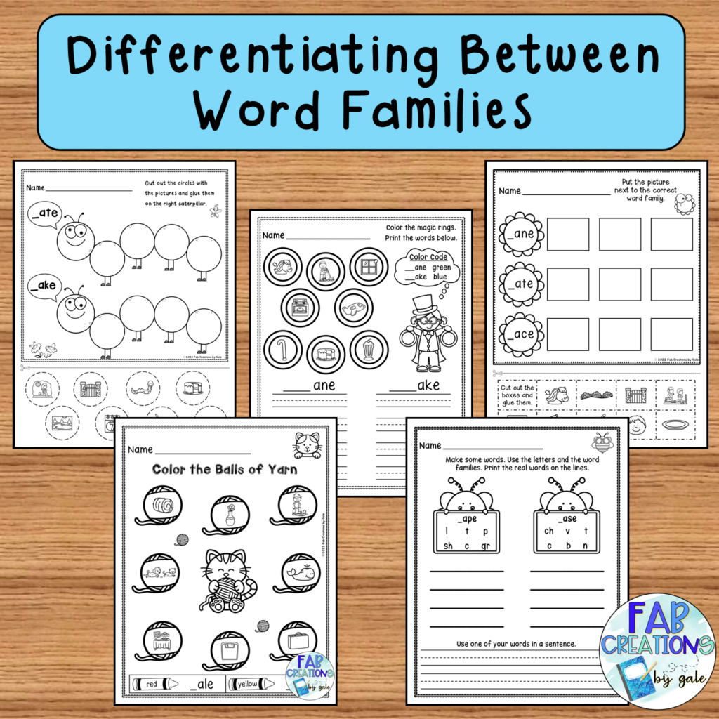 Long A CVCe Word Family Word Work | Made By Teachers