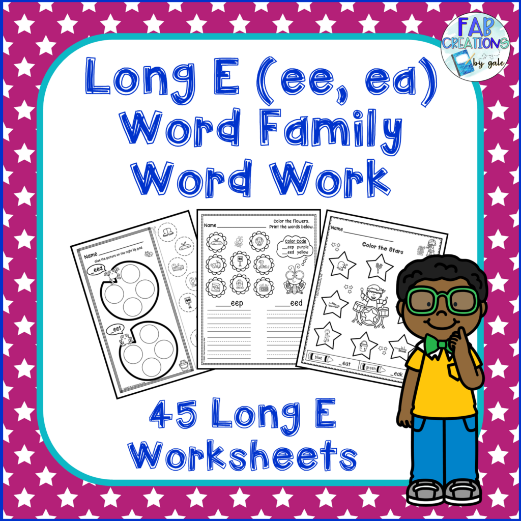 Long E (ee, ea) Word Family Word Work | Made By Teachers