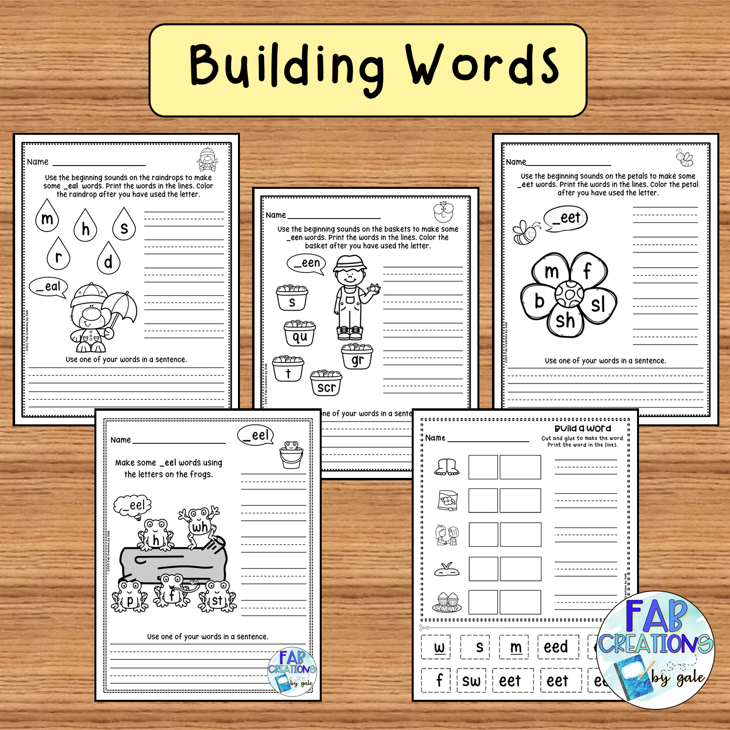 Long E (ee, ea) Word Family Word Work | Made By Teachers