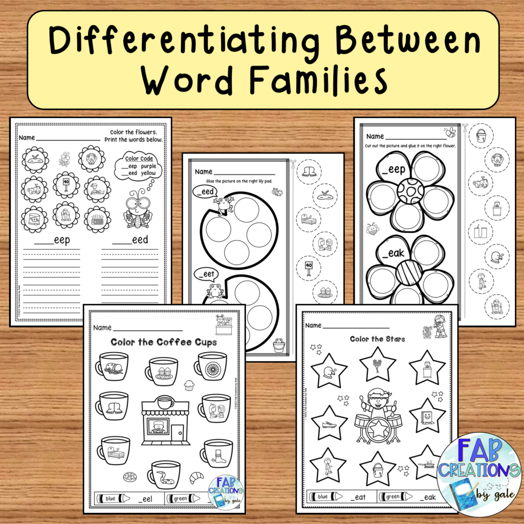 Long E (ee, ea) Word Family Word Work | Made By Teachers