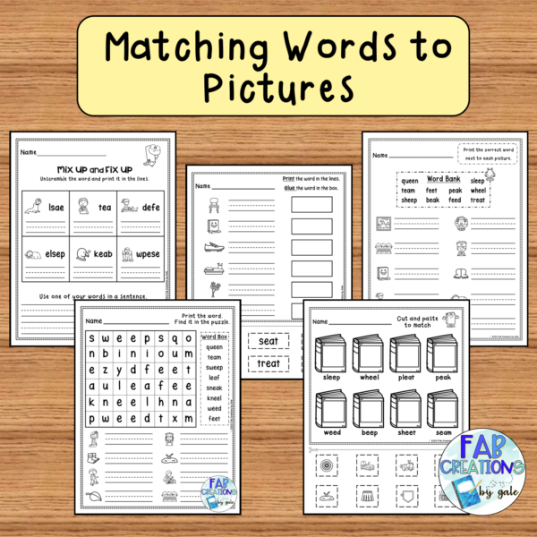 Long E (ee, ea) Word Family Word Work | Made By Teachers