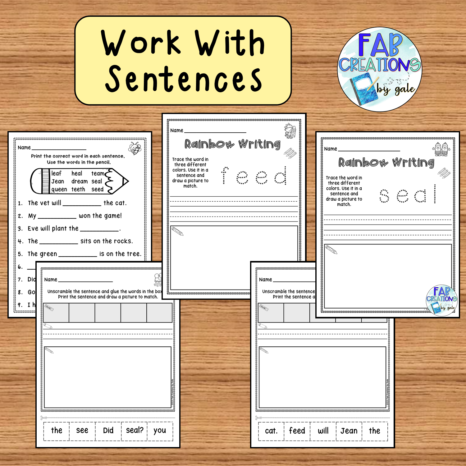 Long E (ee, ea) Word Family Word Work | Made By Teachers