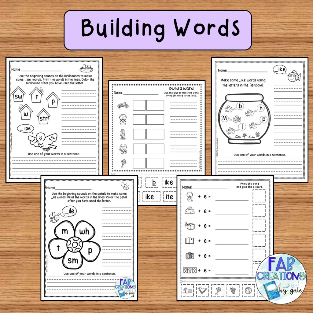 Long I CVCe Word Family Word Work | Made By Teachers
