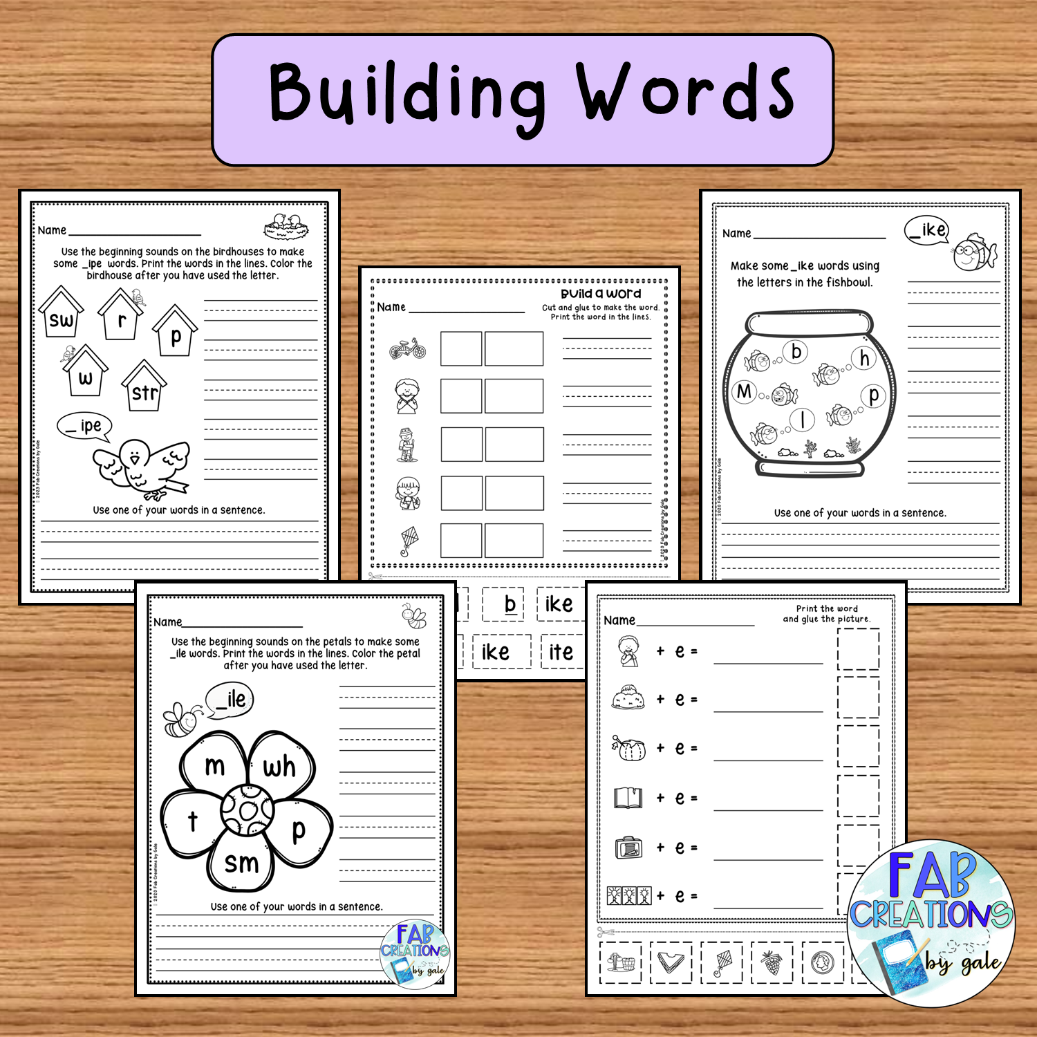 Long I CVCe Word Family Word Work | Made By Teachers