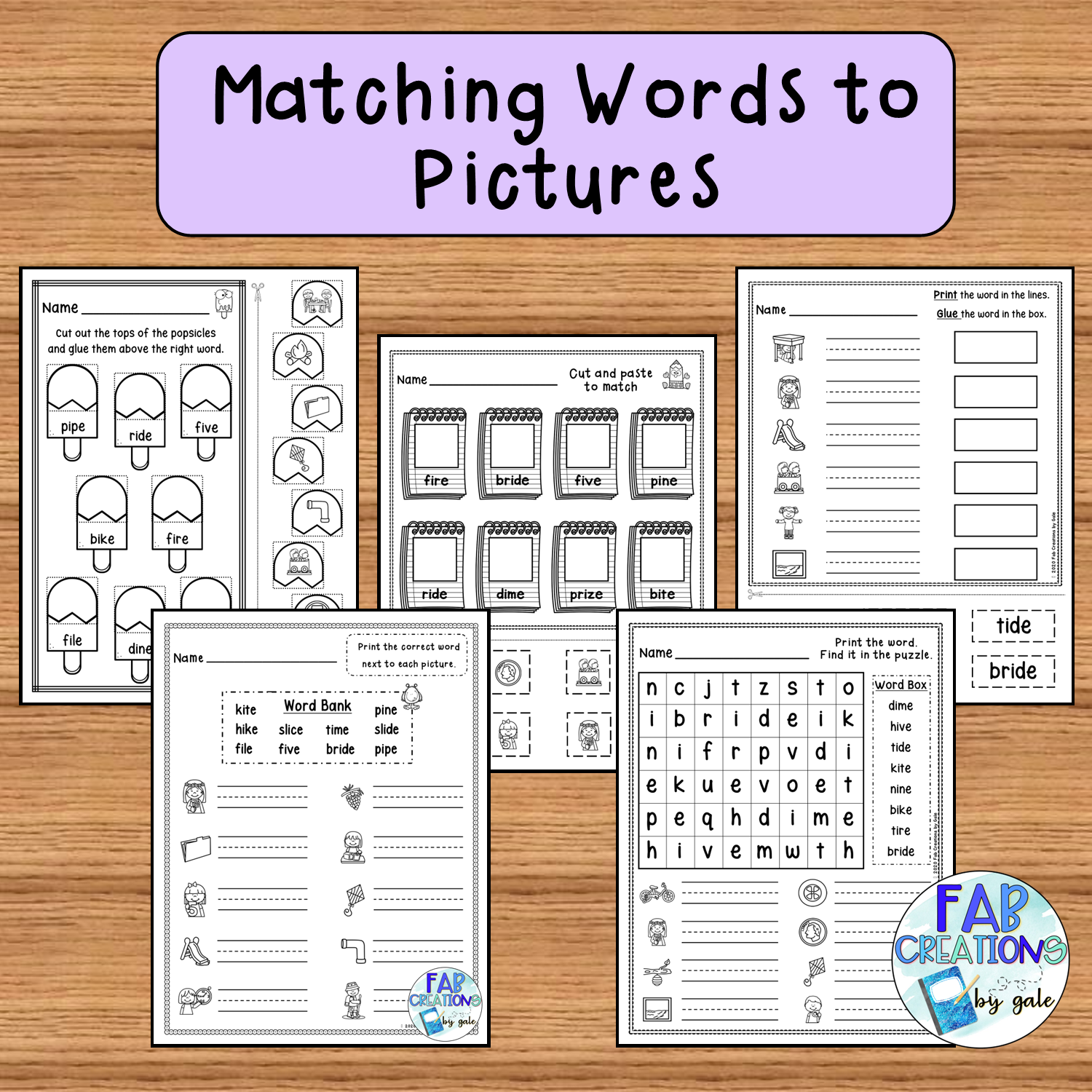 Long I CVCe Word Family Word Work | Made By Teachers