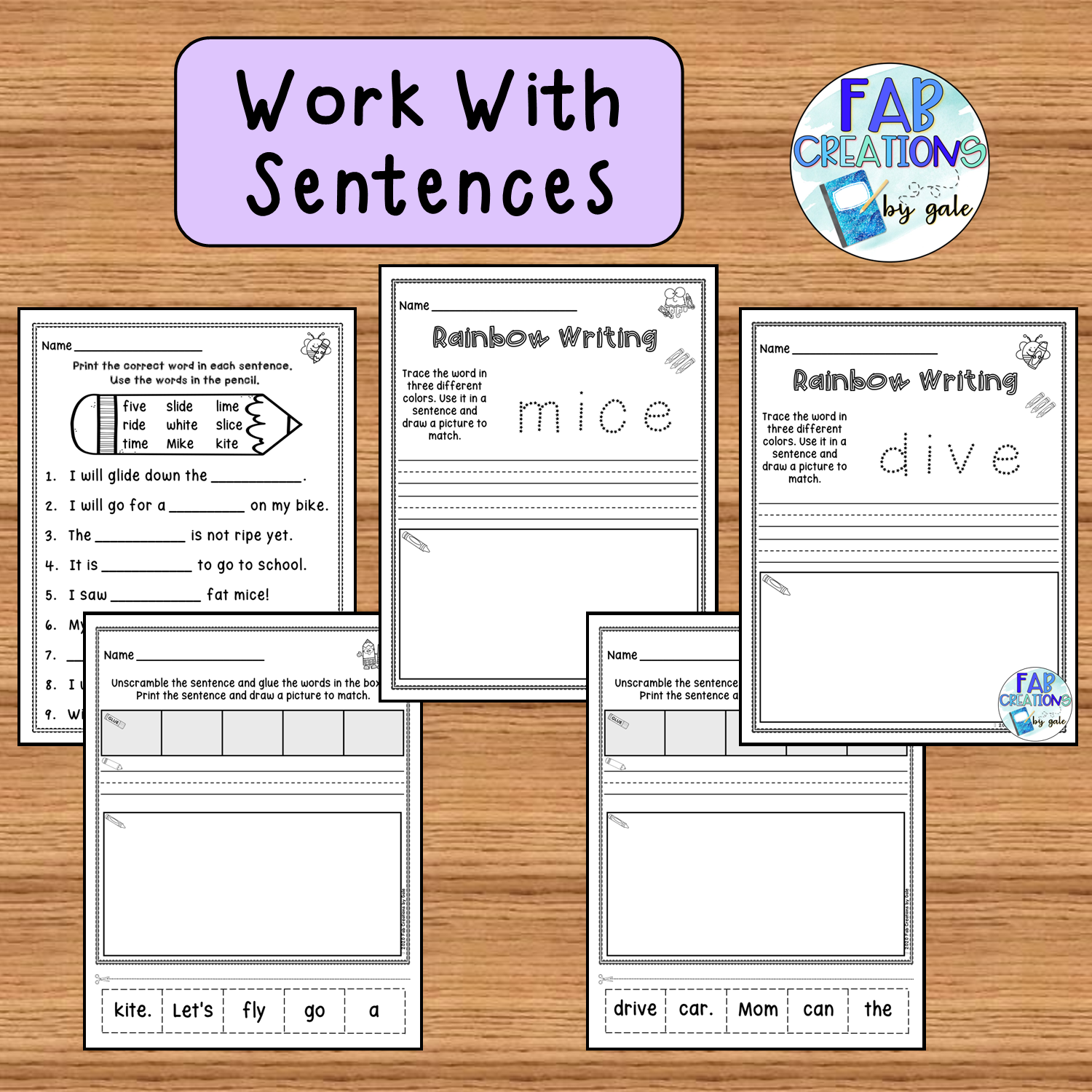Long I CVCe Word Family Word Work | Made By Teachers