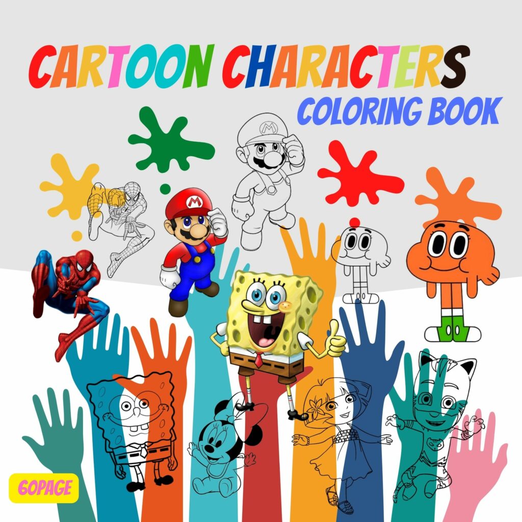 20 Cartoon characters Coloring | Made By Teachers