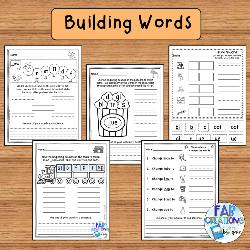 Long U Vowel Team Word Work | Made By Teachers