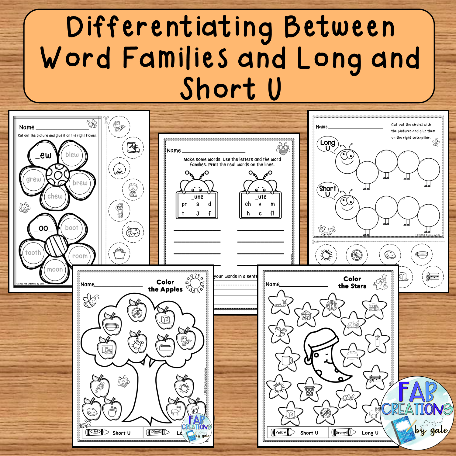 Long U Vowel Team Word Work | Made By Teachers
