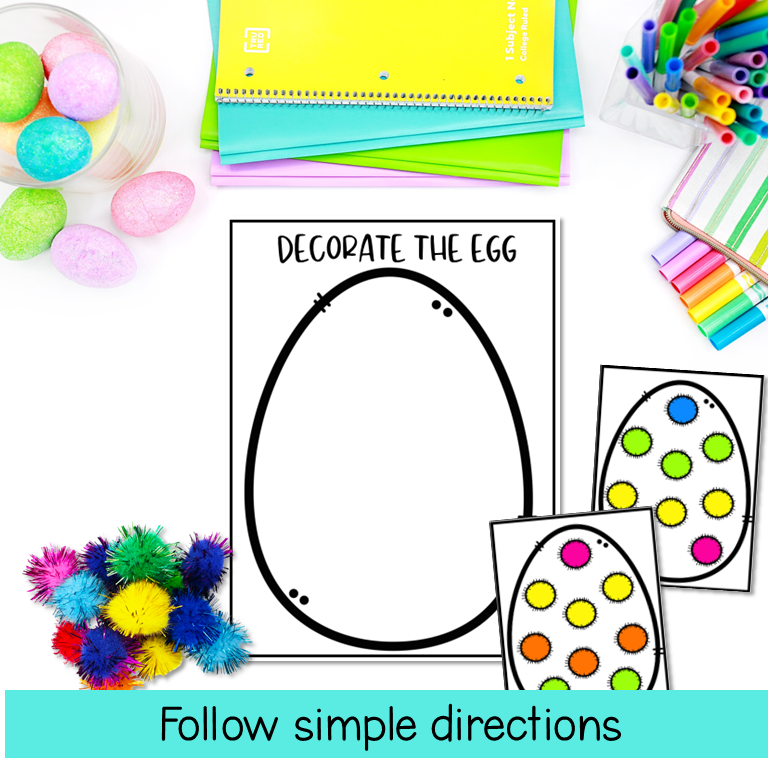 Decorate the Egg Easter Activity for Toddlers and Preschool | Made By ...