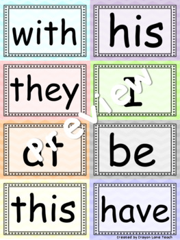 Sight Word Flash Cards First 100 Fry Words Kindergarten 1st Grade ...