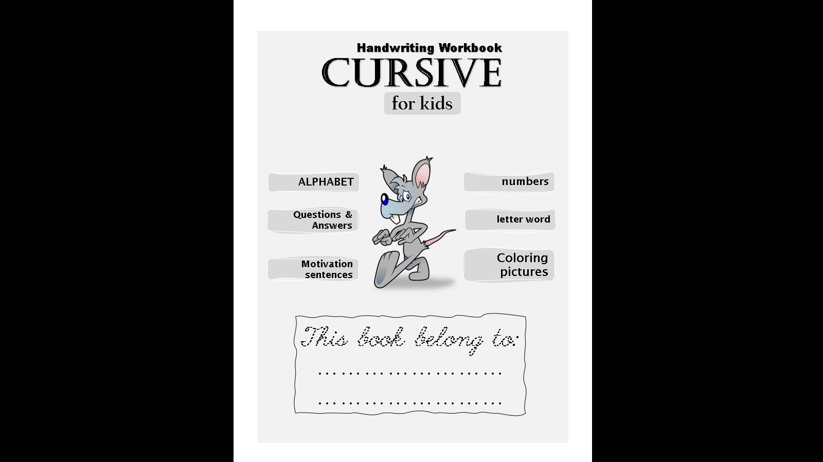 Cursive handwriting workbook for kids: Cursive for beginners. letter ...