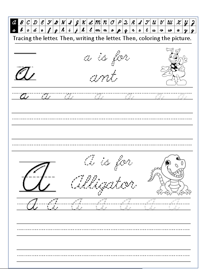 Cursive handwriting workbook for kids: Cursive for beginners. letter ...