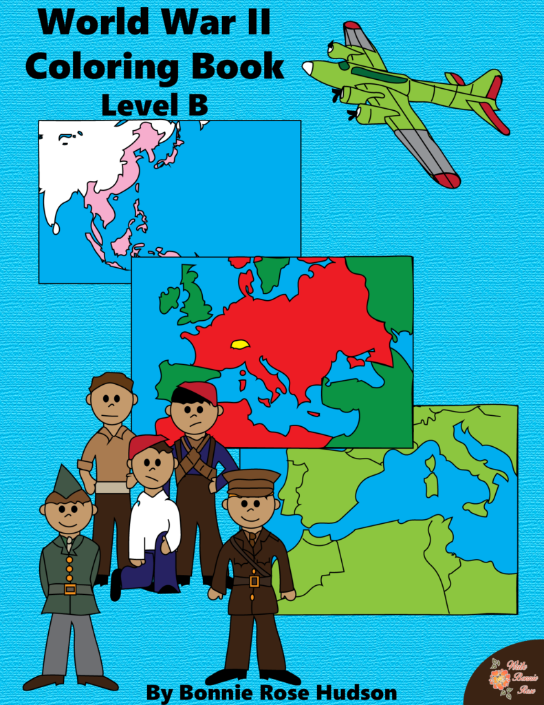 World War II Coloring Book-Level B | Made By Teachers