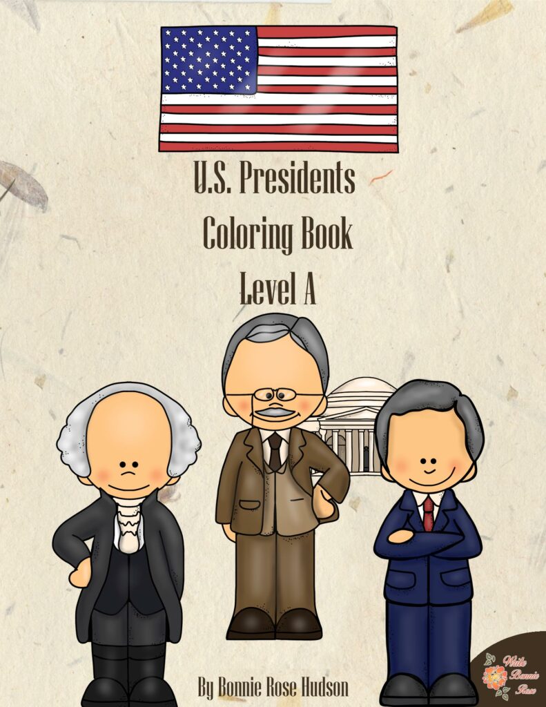 U.S. Presidents Coloring Book-Level A | Made By Teachers