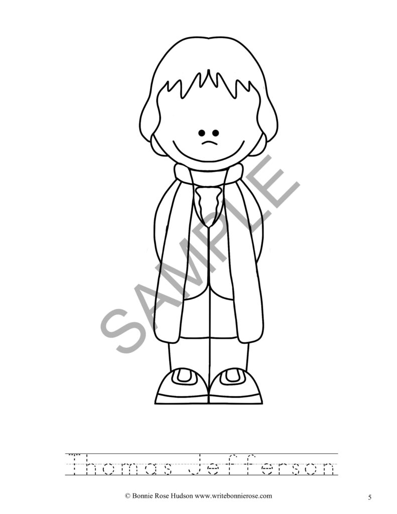 U S Presidents Coloring Book Level A Made By Teachers