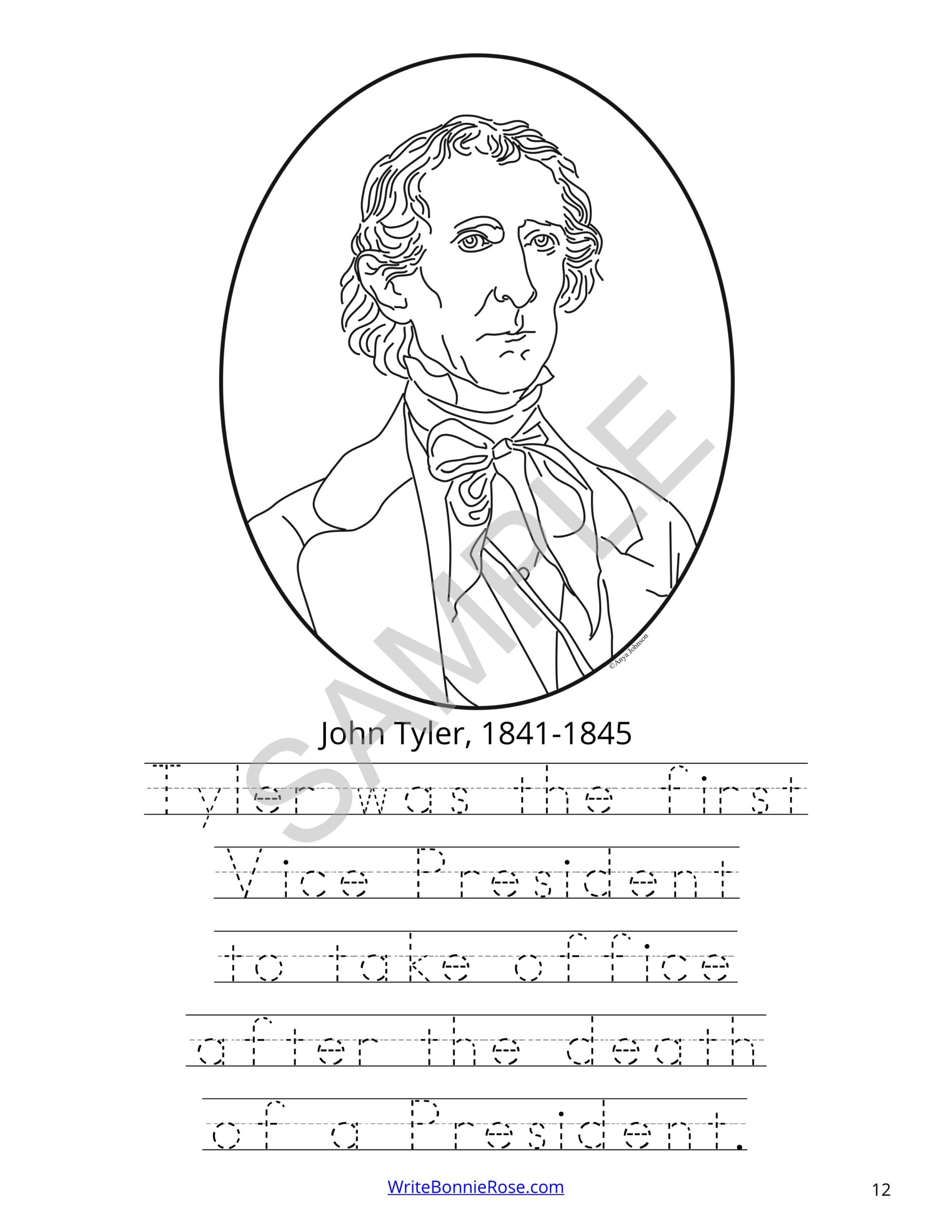 U.S. Presidents Coloring Book-Level B | Made By Teachers