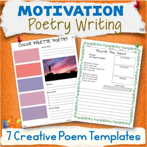 Motivation Poetry Writing Activities - Poem Templates - Print and ...