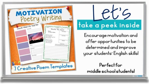 Motivation Poetry Writing Activities - Poem Templates - Print and ...