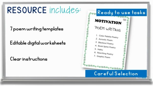 Motivation Poetry Writing Activities - Poem Templates - Print and ...