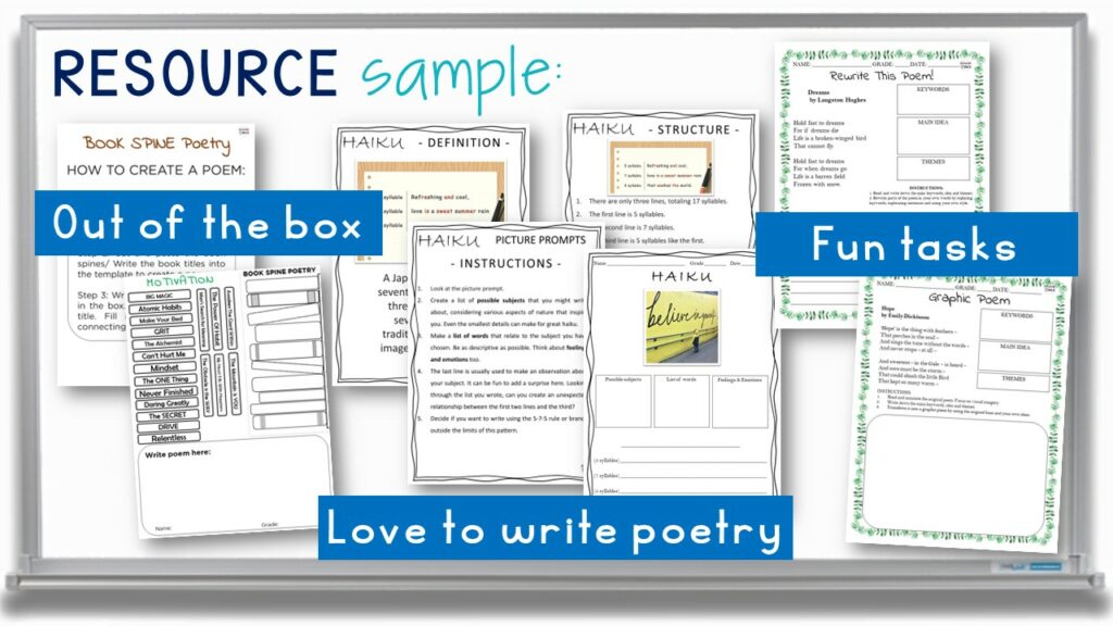 Motivation Poetry Writing Activities - Poem Templates - Print and ...