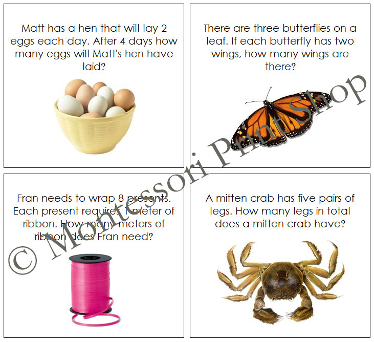 Multiplication Word Problems Set 1 (color-coded) - Static ...