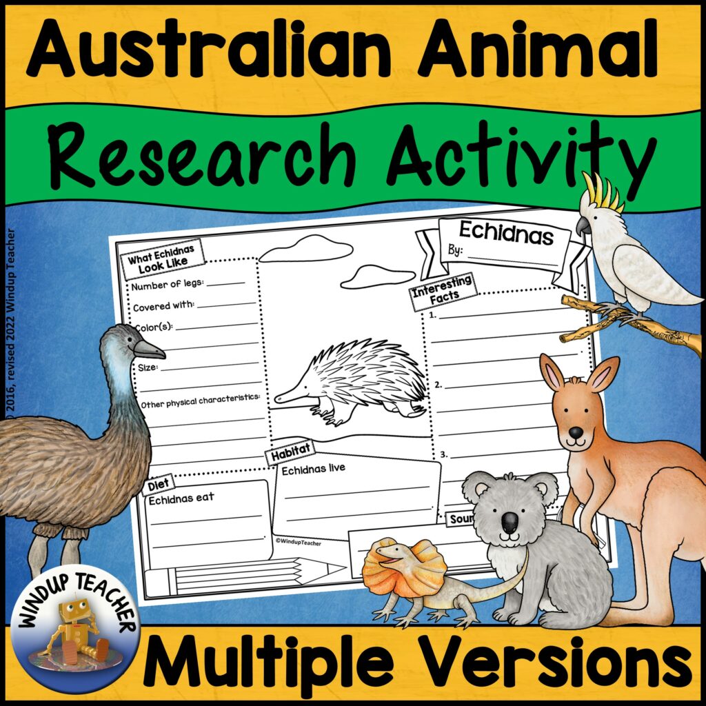 Australian Animal Research Activity | Made By Teachers