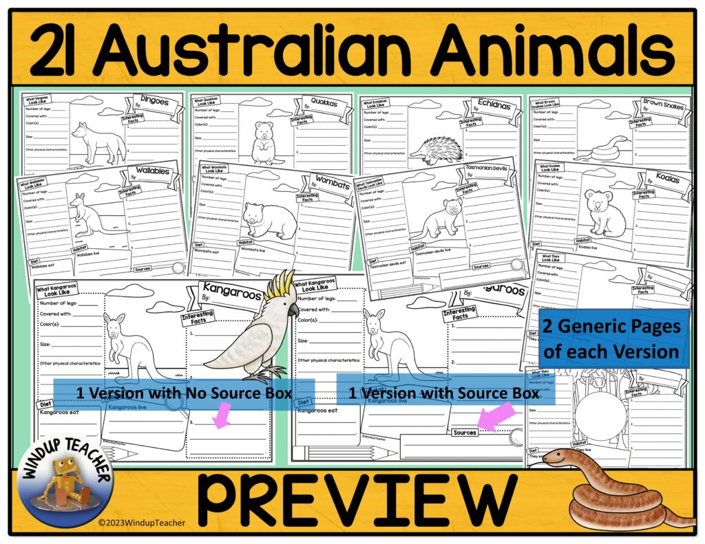 Australian Animal Research Activity | Made By Teachers