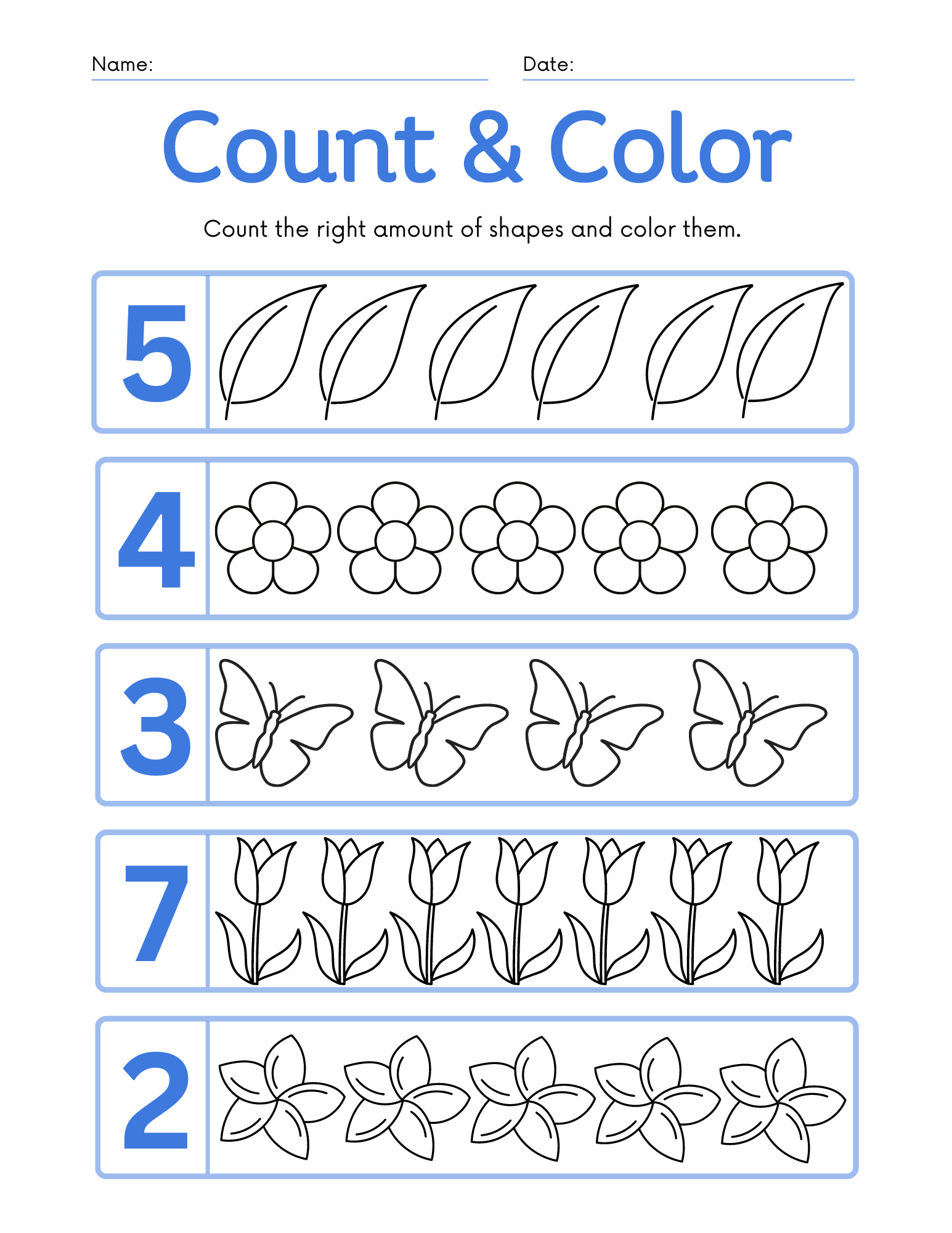 Spring Counting Activity. | Made By Teachers