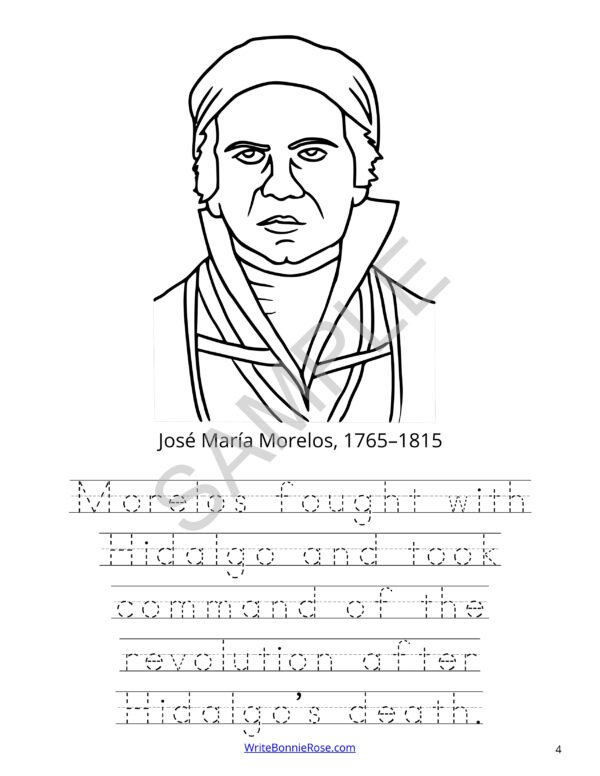 Leaders of Mexican History Coloring Book-Level B | Made By Teachers