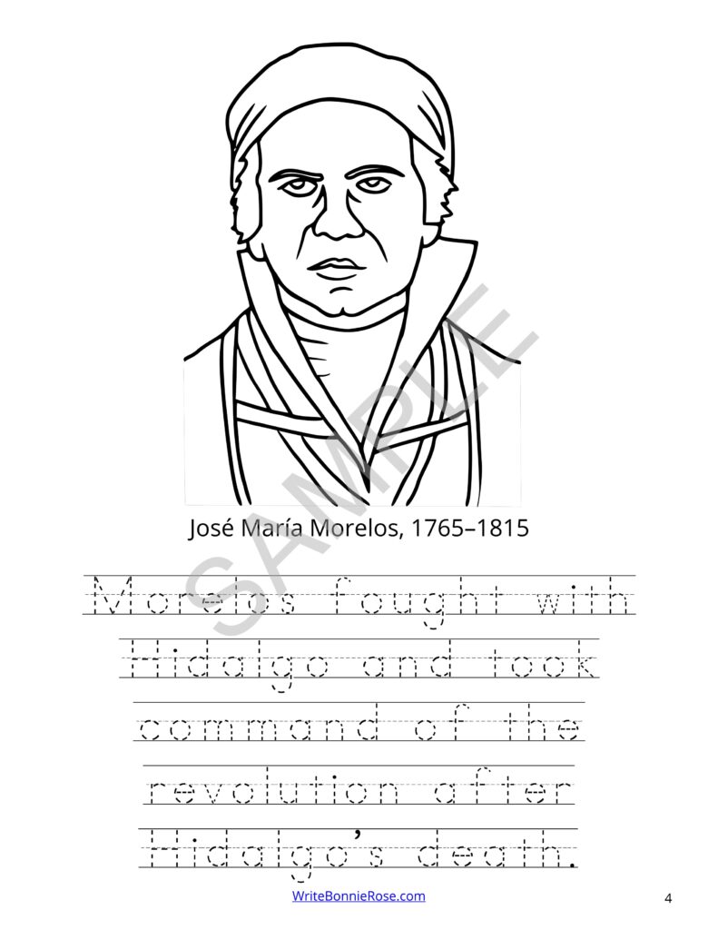 Leaders of Mexican History Coloring Book-Level B | Made By Teachers