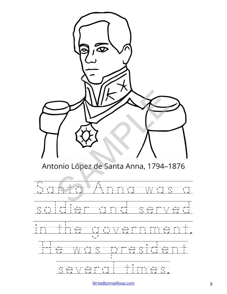 Leaders of Mexican History Coloring Book-Level B | Made By Teachers