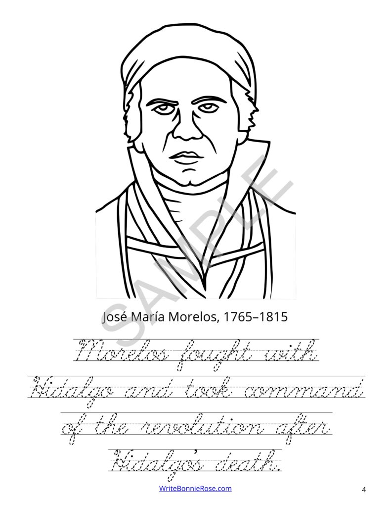 Leaders of Mexican History Coloring Book-Level C | Made By Teachers