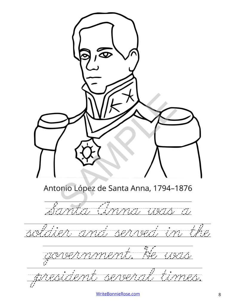 Leaders of Mexican History Coloring Book-Level C | Made By Teachers