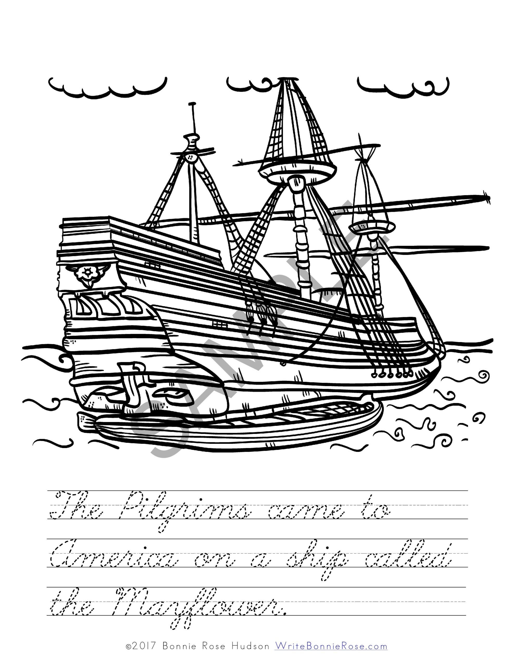 Life in Plymouth Colony Coloring Book-Level C | Made By Teachers