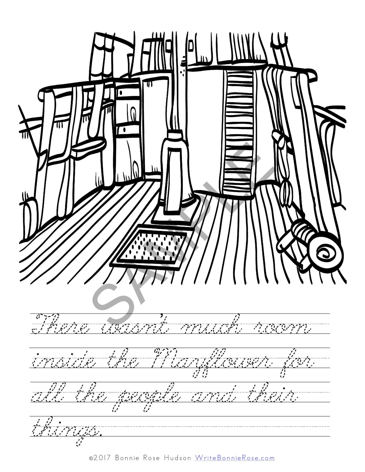 Life in Plymouth Colony Coloring Book-Level C | Made By Teachers