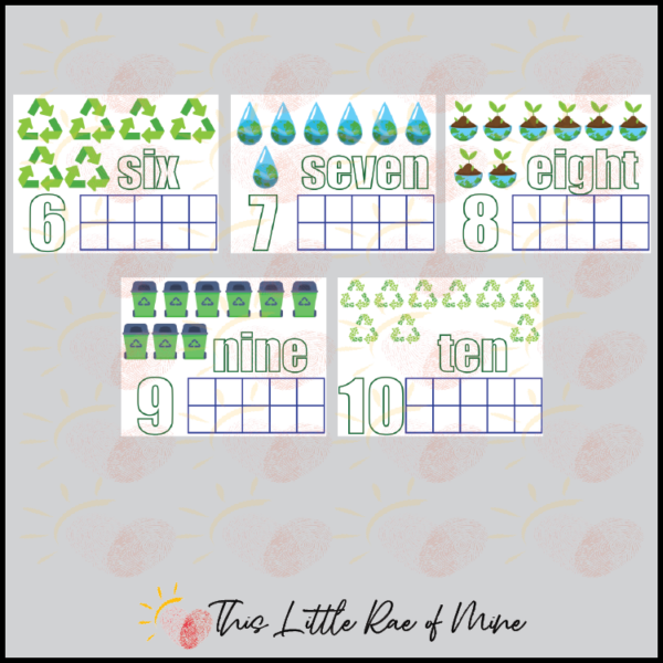 Earth Day - 10 frame - play dough - counting mat - printable - math ...