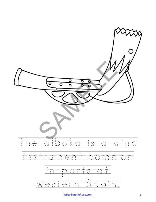 Musical Instruments From Around the World Coloring Book - Level B ...