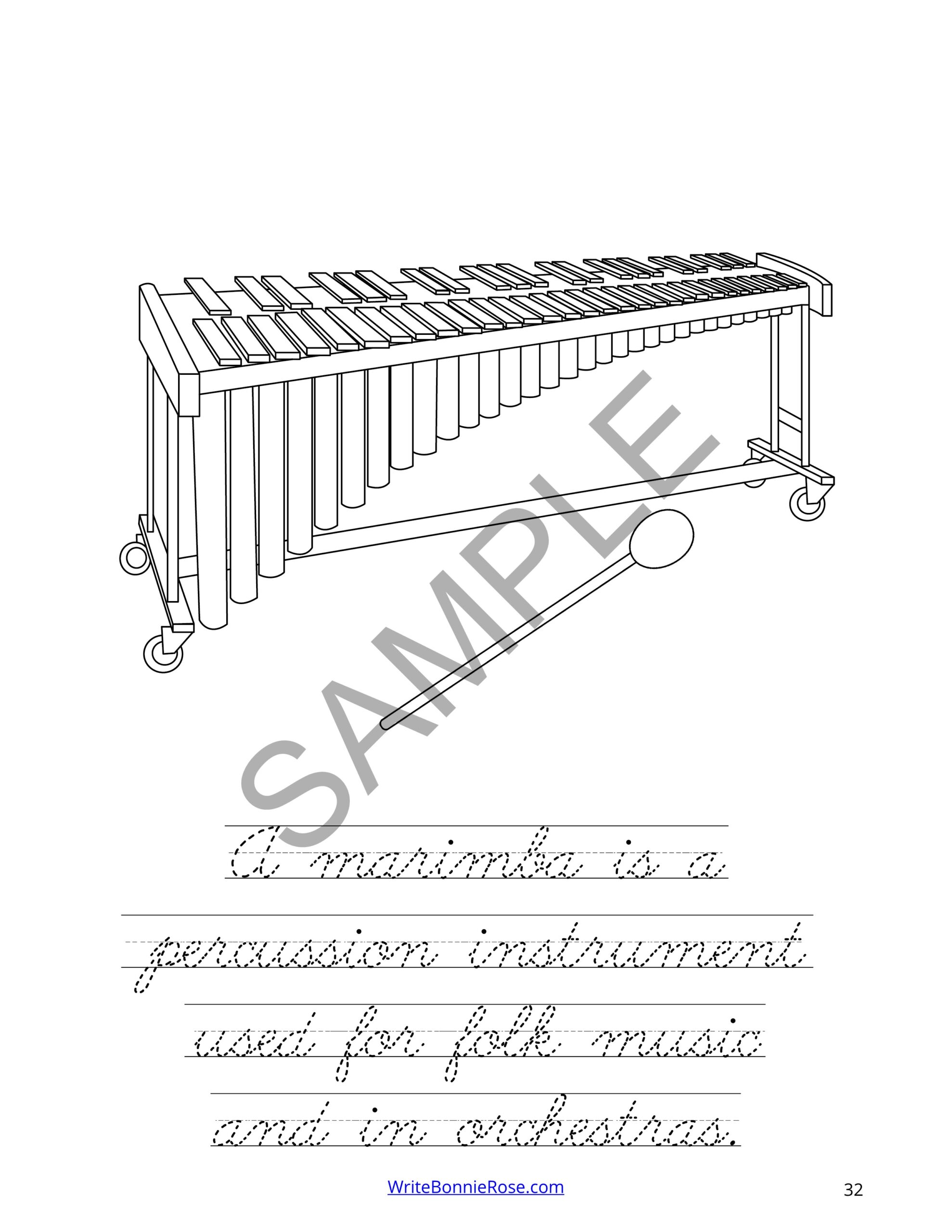 Musical Instruments From Around the World Coloring Book - Level C ...