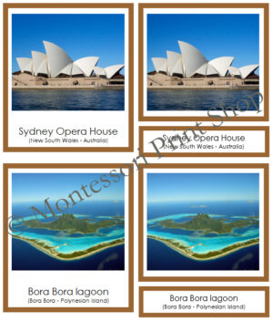 Landmarks of the World Bundle (color borders) - Montessori Geography ...