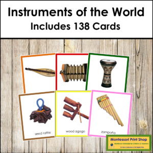 Musical Instruments of the World Bundle (color borders) - Montessori ...