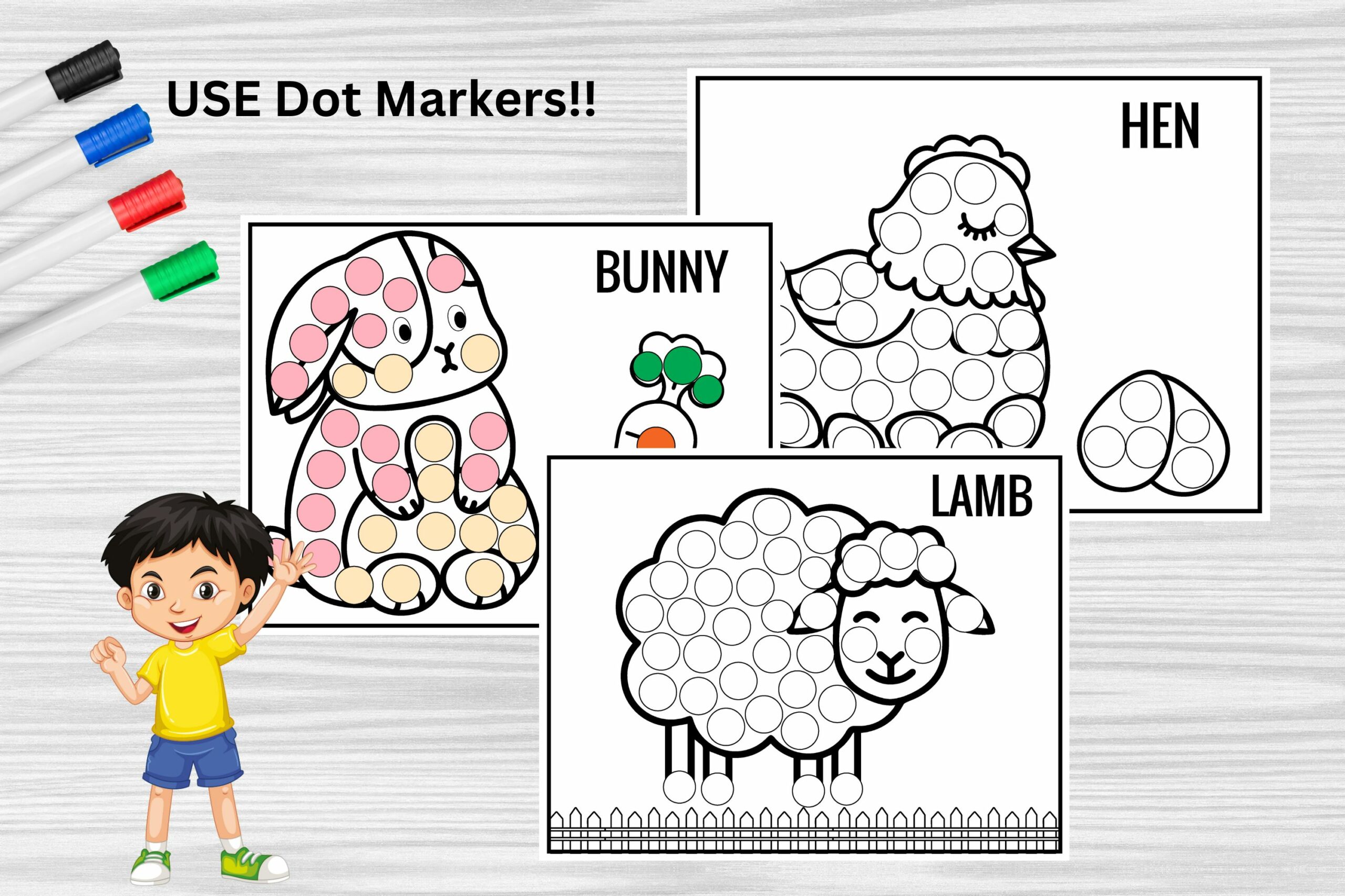 Spring Animals Dot Marker Printables Bingo Markers Activities | Made By ...