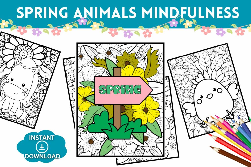 Spring Animals MINDFULNESS Coloring Pages | Made By Teachers