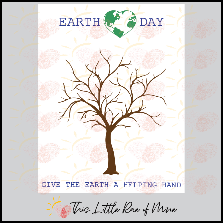 Earth Day - Helping Hand - Handprint Art - Keepsake - Printable | Made ...
