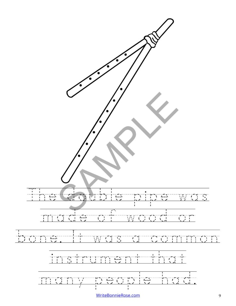 Musical Instruments of the Bible Coloring Book - Level B | Made By Teachers