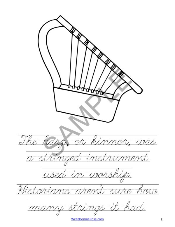 Musical Instruments of the Bible Coloring Book - Level C | Made By Teachers