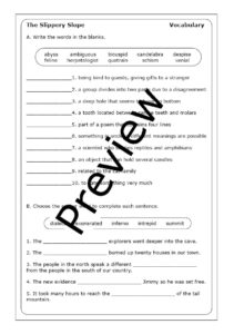 Lemony Snicket "The Slippery Slope" worksheets | Made By Teachers