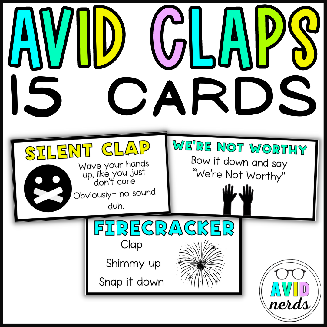 AVID Claps Cards - Classroom Management | Made By Teachers