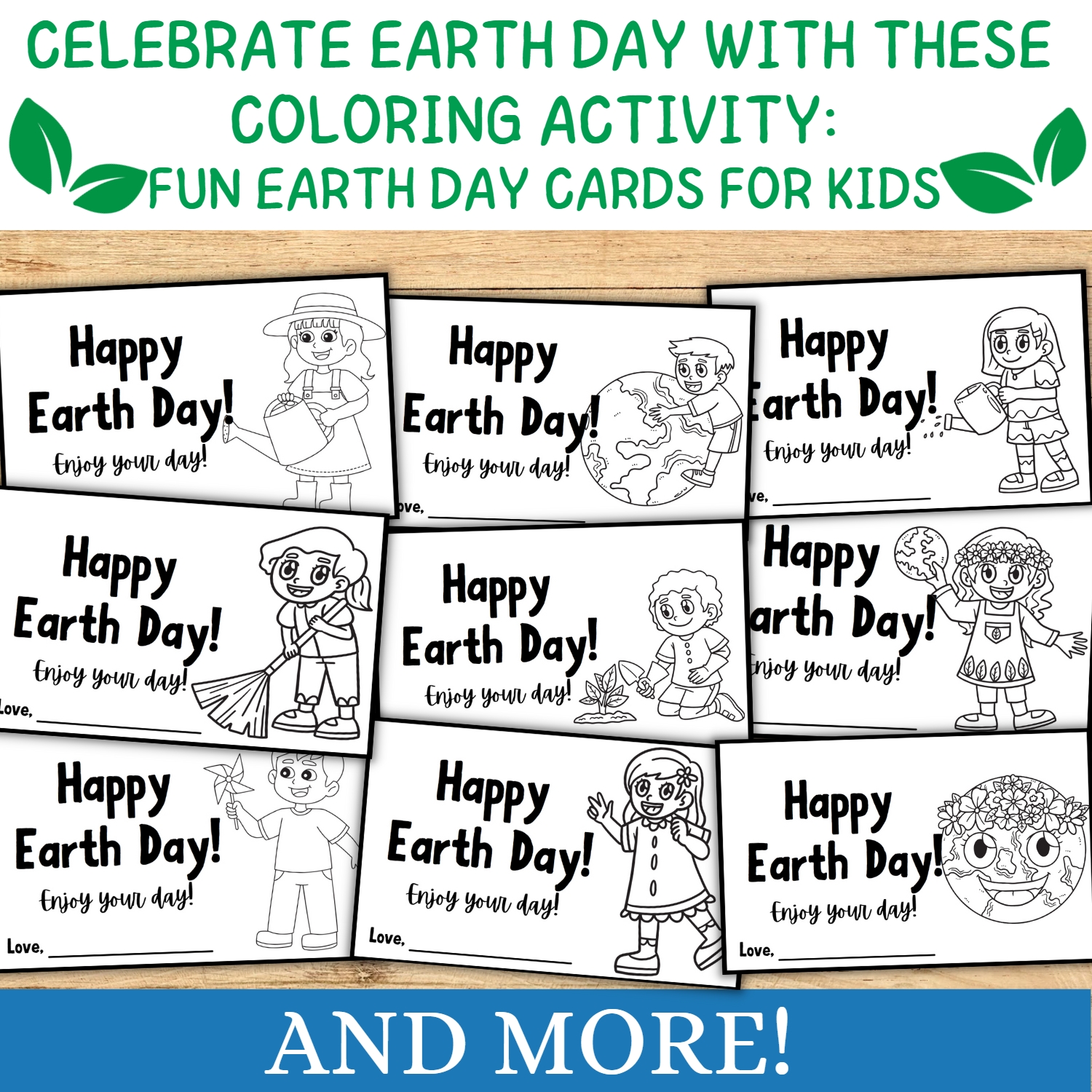 Celebrate Earth Day with Fun and Creativity Coloring Cards for Kids ...
